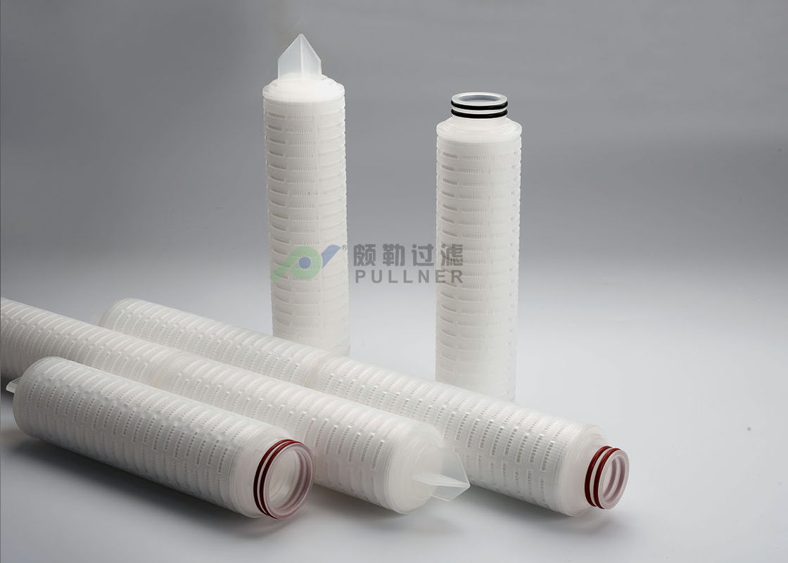 Nylon/PES/PTFE/PVDF/GF 0.22um 10" Pleated Filter Cartridge OD2.7 ...