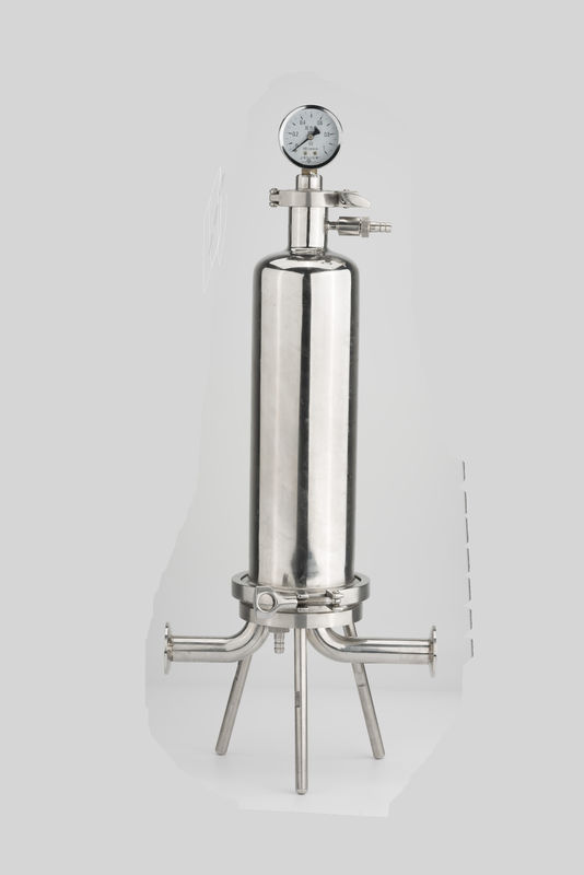 DN25 Single Round Stainless Steel Filter Housing GMP Standard